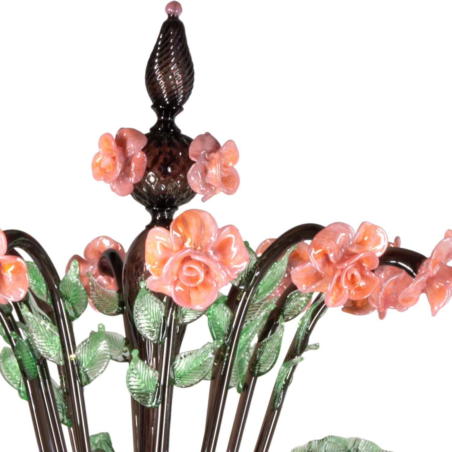 CASCADE OF ROSES | Floor Lamp | Murano Art Glass