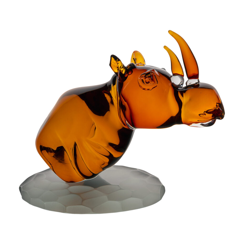 RHINO | Murano Glass Sculpture | ALEX SIGNORETTI